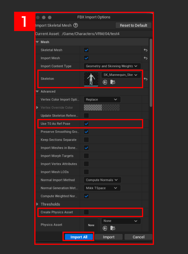 Blender→UE5.4 Vroidを動かしてみた02 -UE5.4:リターゲット- | bricola